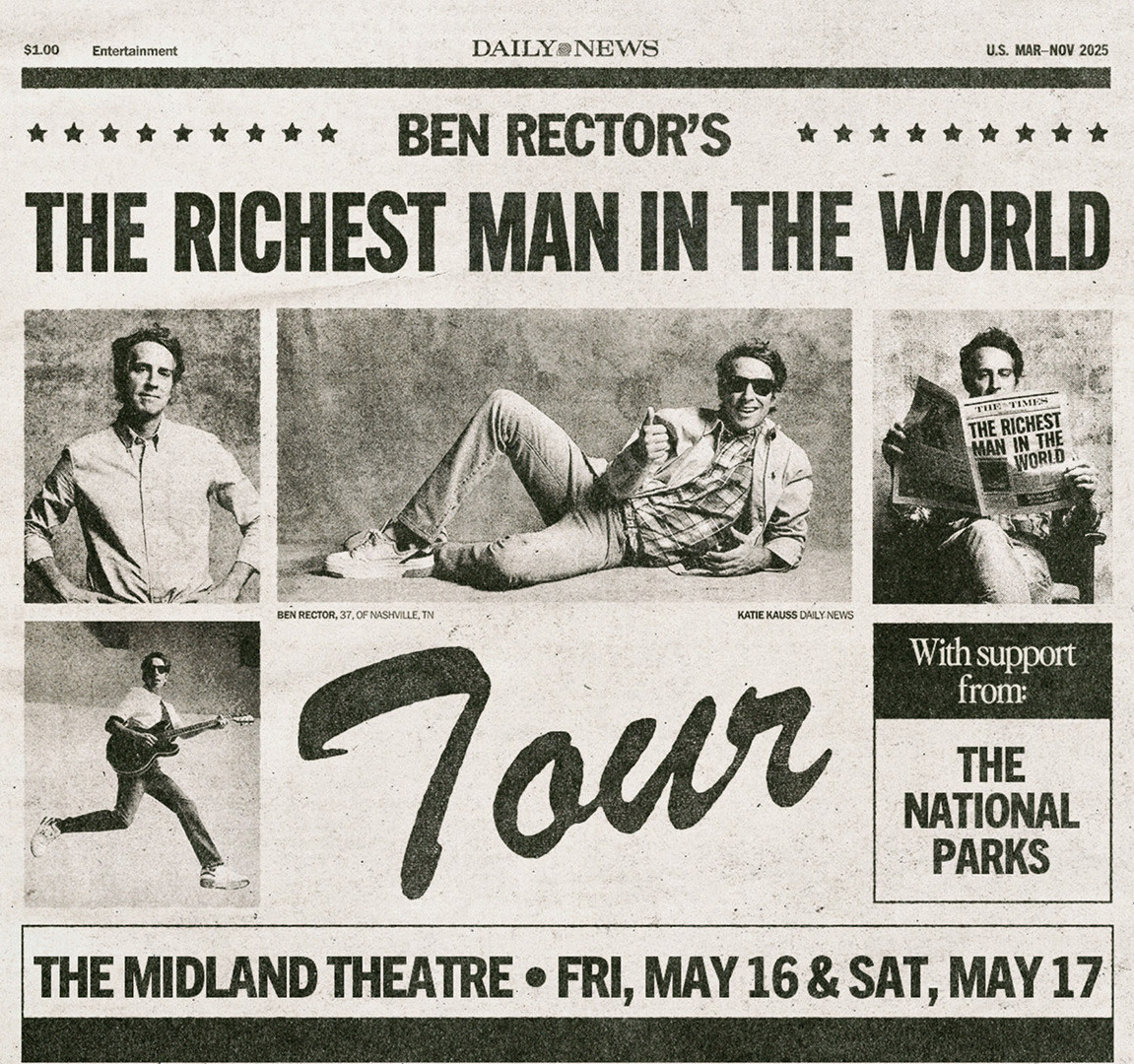 Ben Rector with The National Parks at The Midland