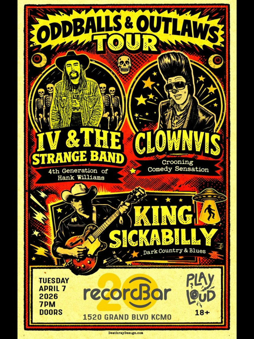IV and the Strange Band w/Clownvis Presley, King Sickabilly at recordBar