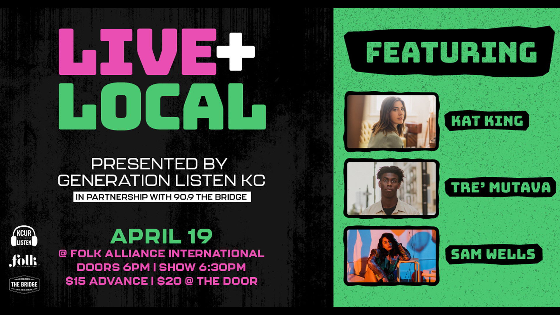 Coming To You Live + Local!