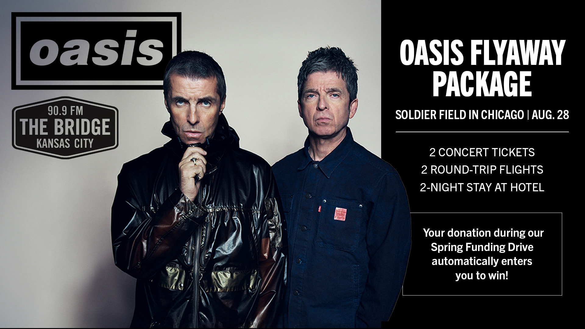 Win Oasis Flyaway Package During Our Spring Funding Drive